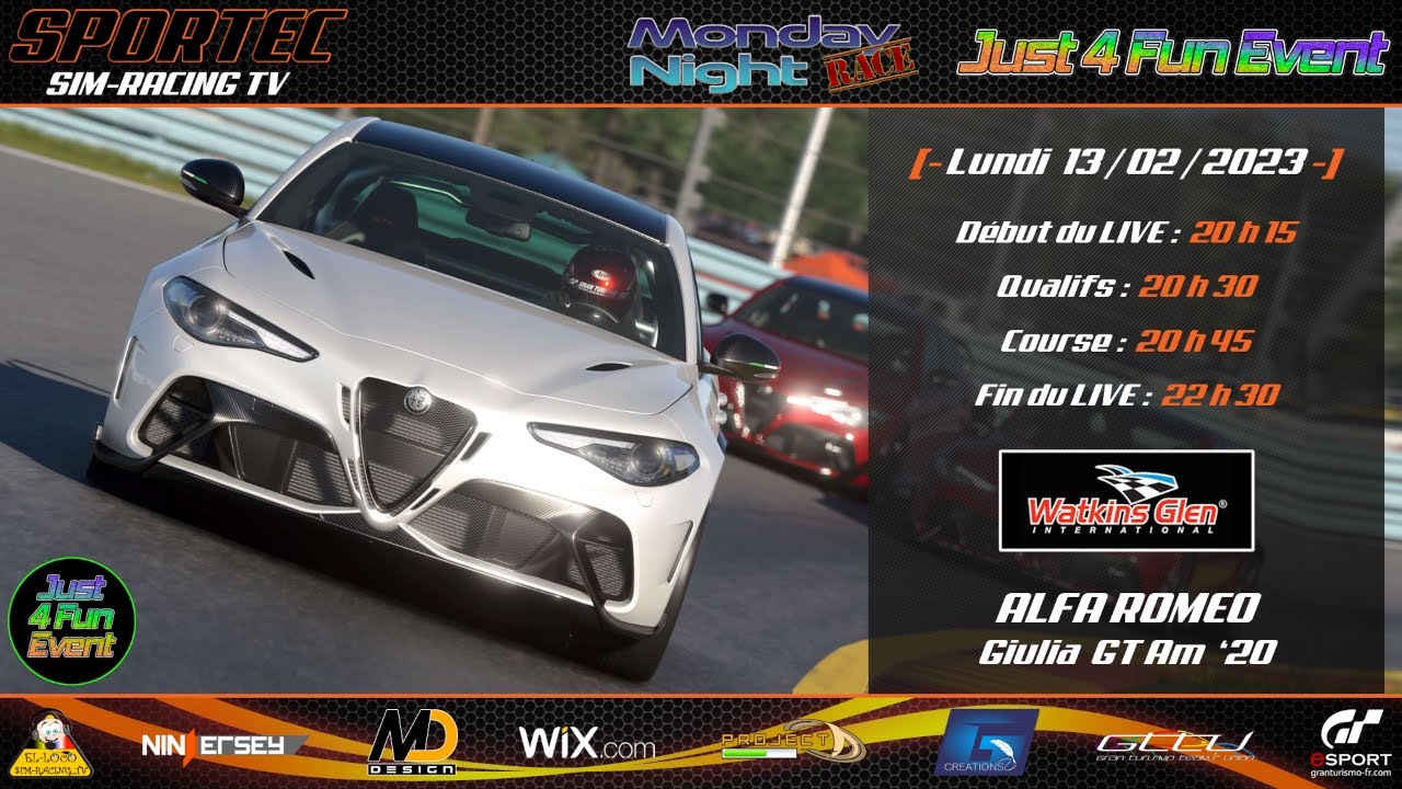 [- SPORTEC Sim-Racing TV -] MONDAY NIGHT RACE by JUST 4 FUN EVENT - YouTube