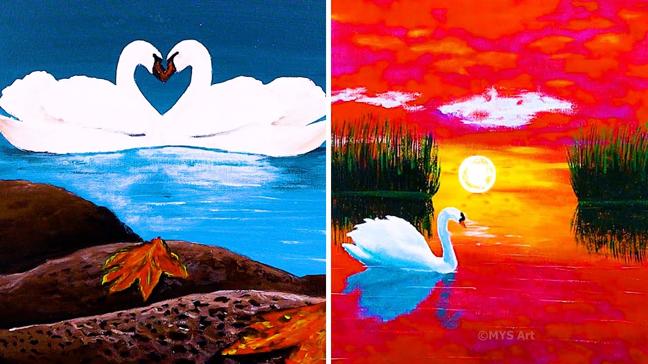 5 Easy Ducks Painting Ideas for Beginners in 7 Minutes 😍 | Acrylic ...