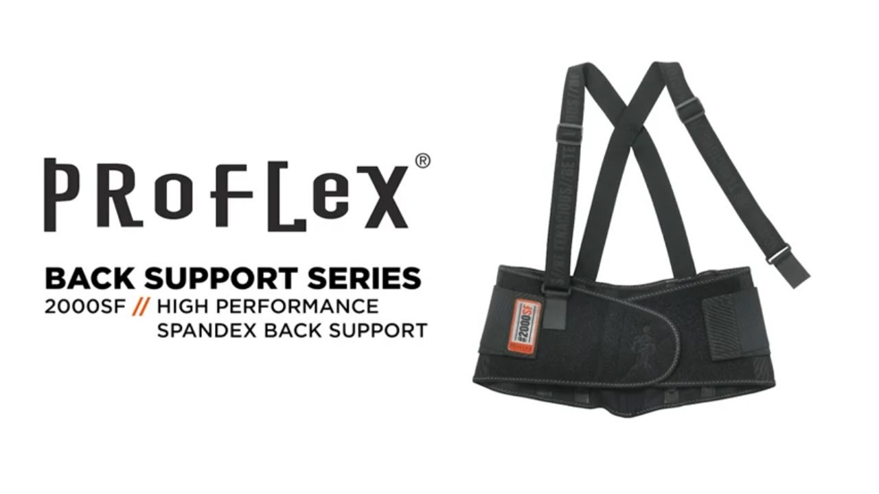 Proflex 2000SF Back Support Brace Features Thick Spandex for Extra Firm ...