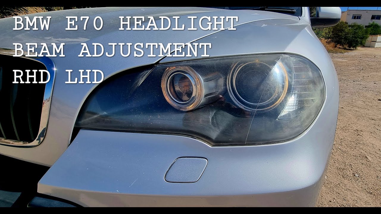 BMW E70 Headlight Beam Adjustment RHD LHD - YouTube