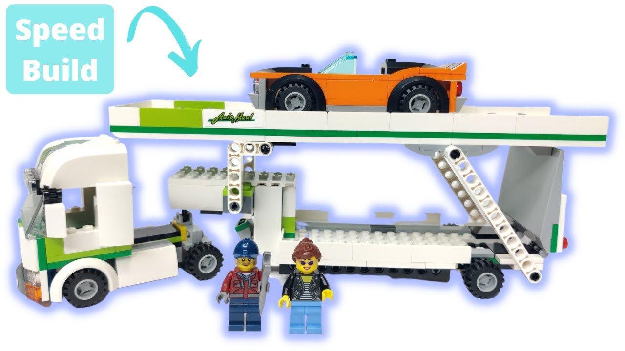 LEGO City 60305 Car Transporter Speed Build - YouTube