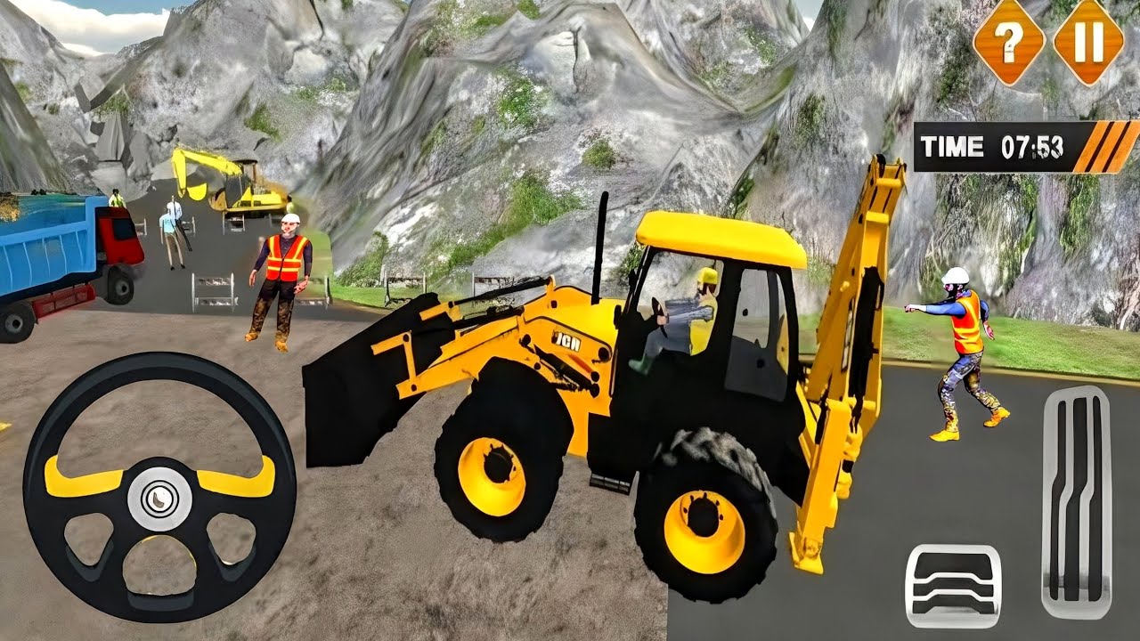 New JCB 3DX Backhoe Excavator Loading Sand Game - Android Gameplay ...