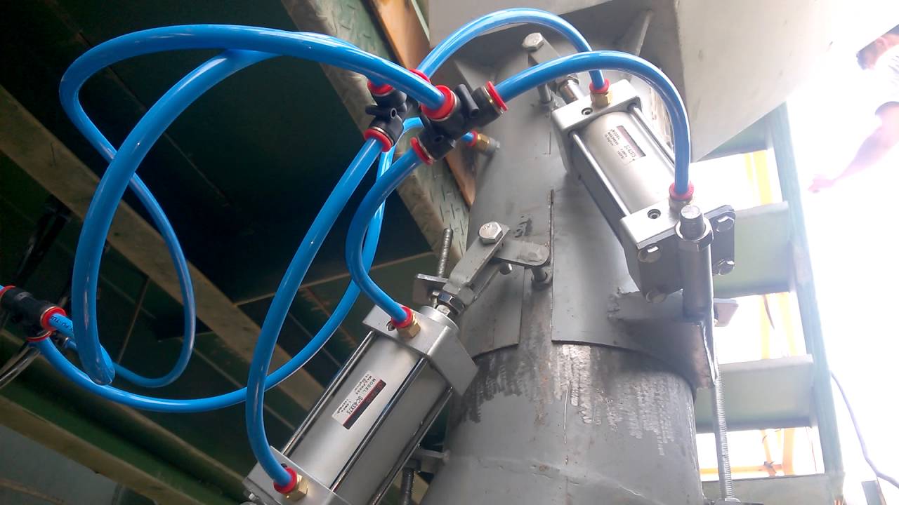 Additive hopper at asphalt concrete plant - YouTube