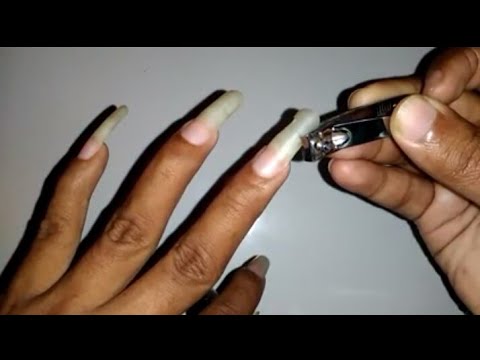 Cutting Long Nails😧 - YouTube