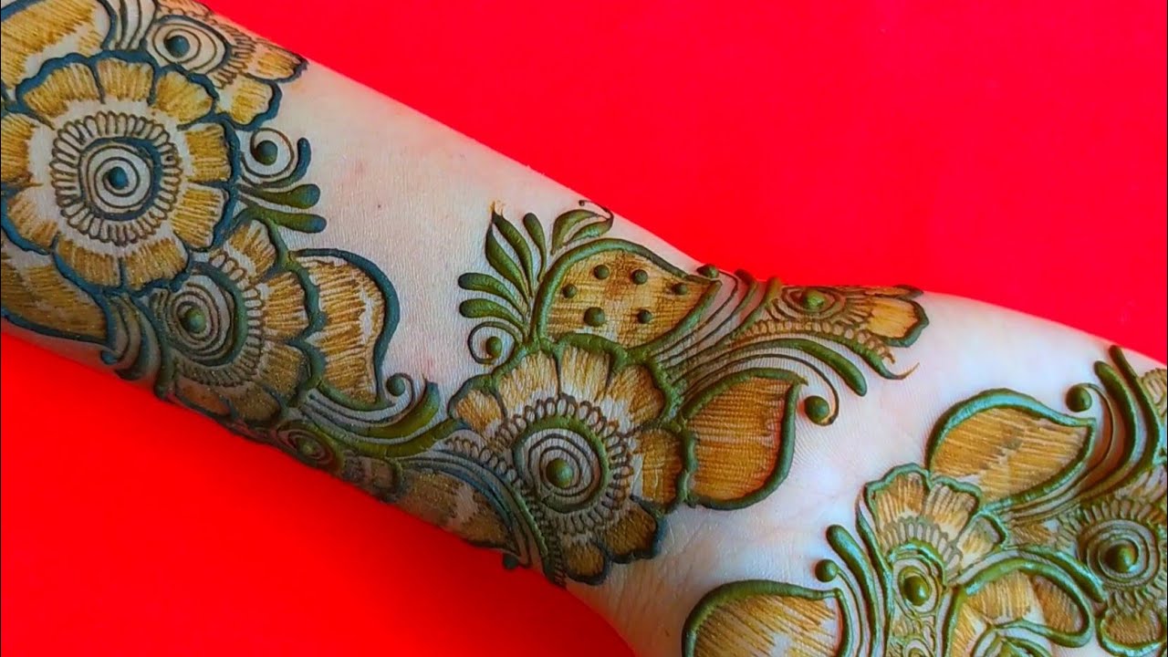 Shaded Mehndi Design l Unique Shaded Easy Henna Tutorial ll 5 Element ...