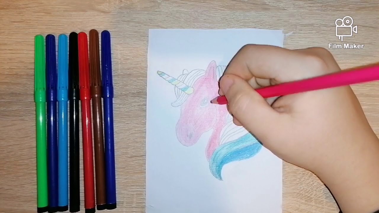 Unicorn curcubeu de colorat - YouTube