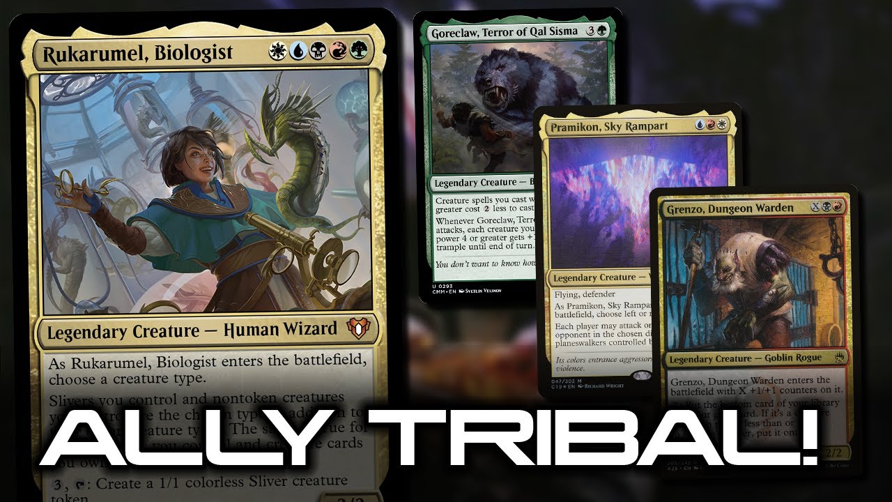 Rukarumel Biologist vs Goreclaw vs Pramikon vs Grenzo MTG EDH Gameplay ...