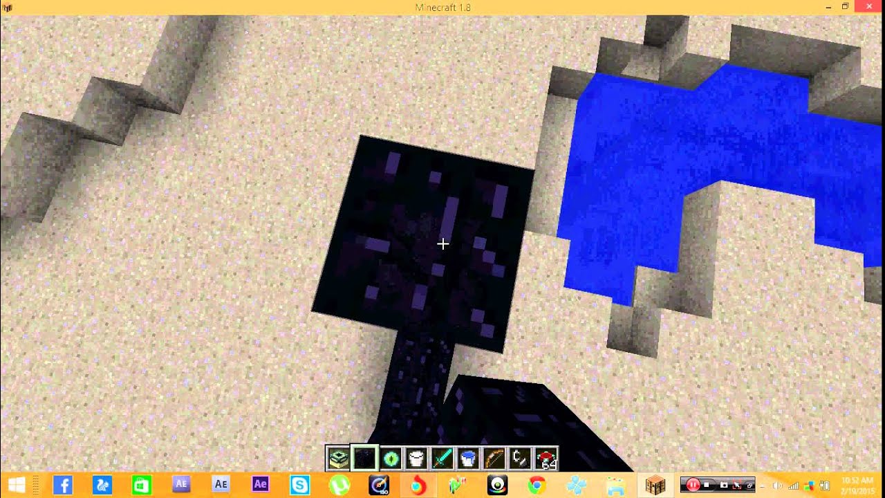 How to make a Nether Portal (flame world) in minecraft 1.8 - YouTube