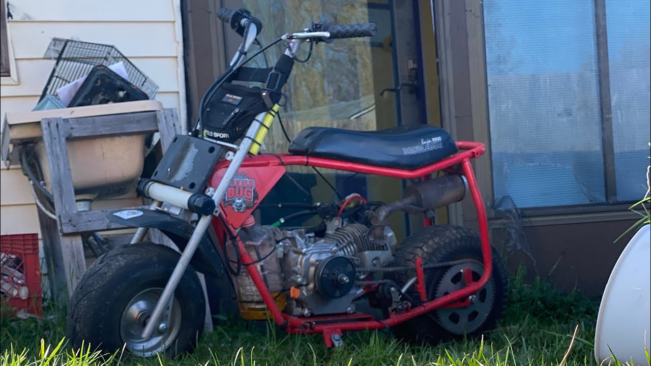 Mini bike wheelies!! and ride along some trails - YouTube