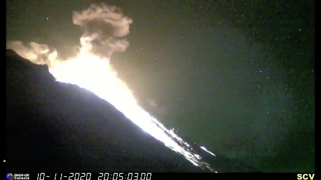 November 10, 2020, ~ Explosion ~ Stromboli Volcano, Italy - YouTube