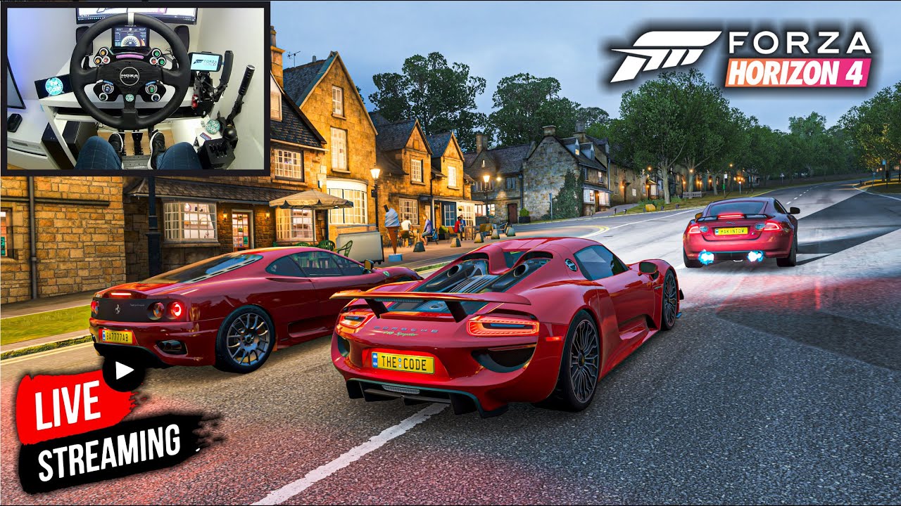 Adrenaline Rush: Live Stream with Forza Horizon 4 - Moza R9 Setup - YouTube