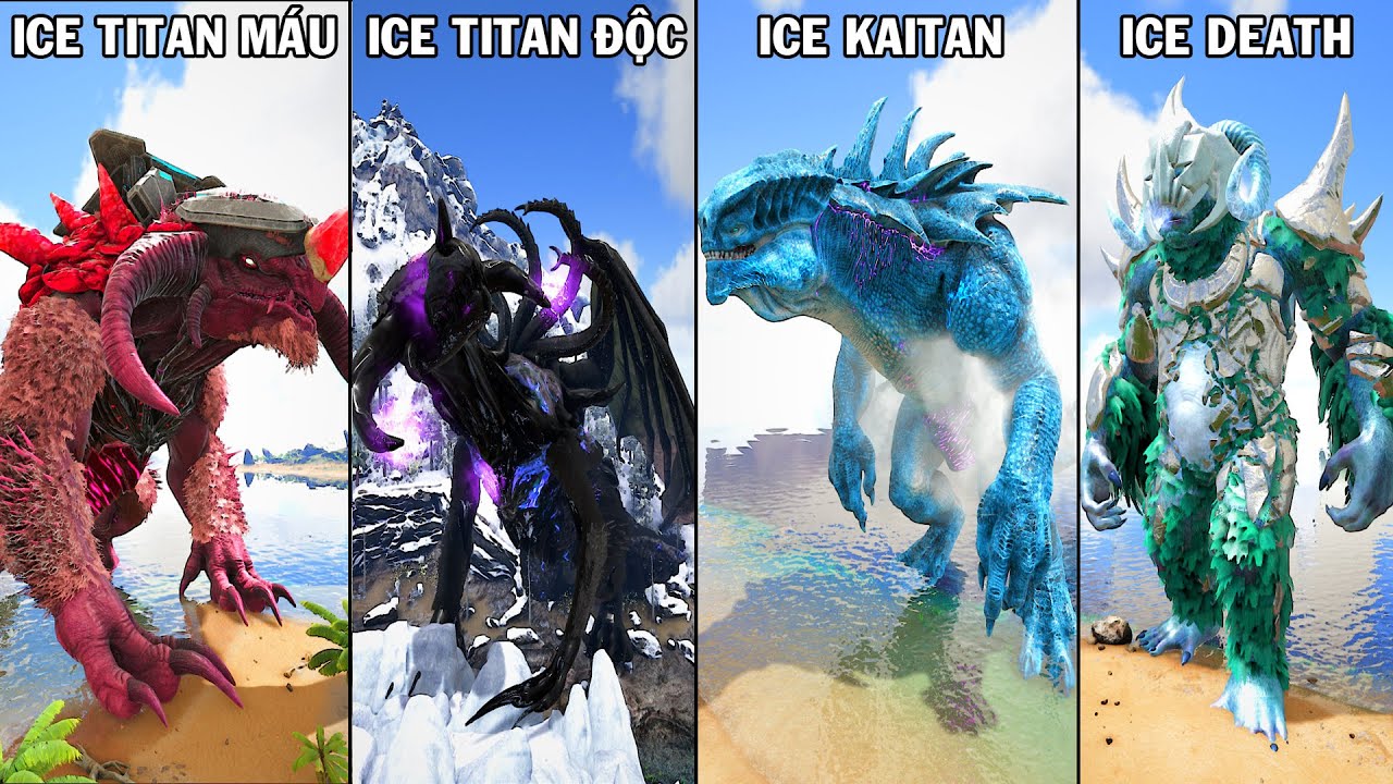 ARK - Các Ice Titan (Máu, Băng, Độc...) ngăn chặn Kỷ Băng Hà - Kaitan ...