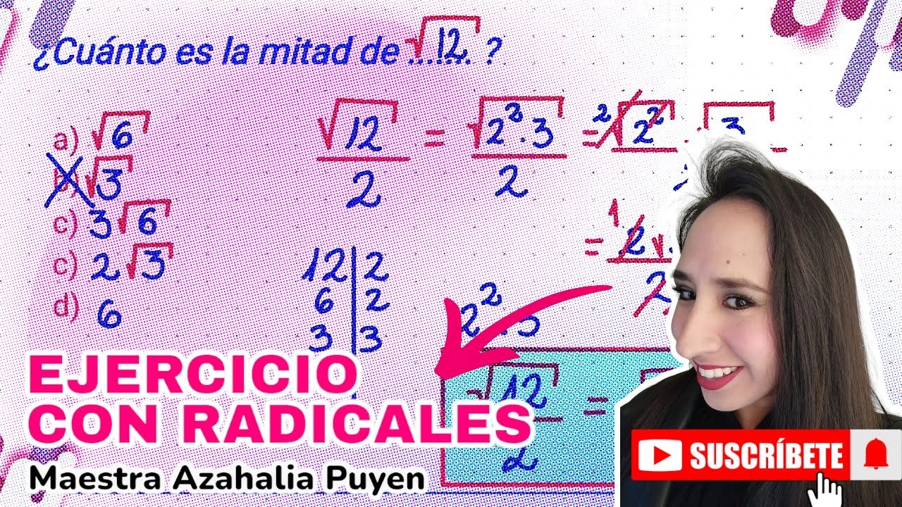 RADICALES: ¿CUÁNTO ES LA MITAD DE RAÍZ DE 12? #radicales #algebra - YouTube
