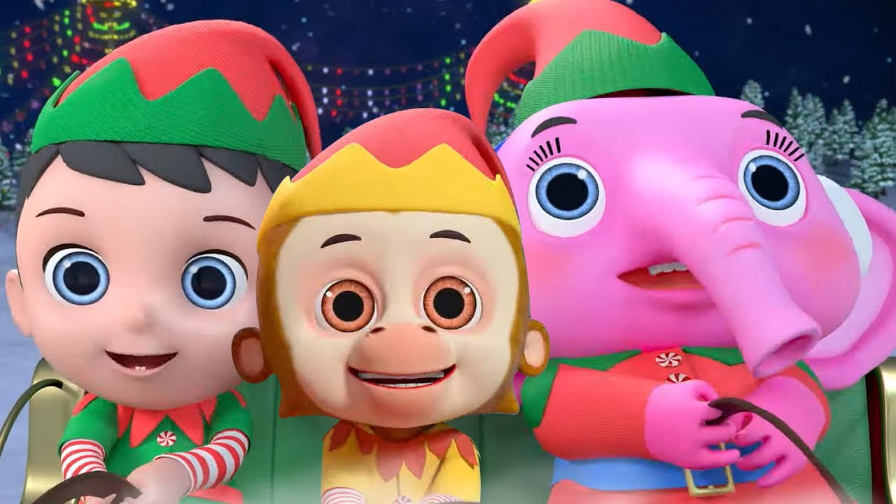 Five Little Elves Jumping In The Snow and Nursery Rhyme for Kids - YouTube