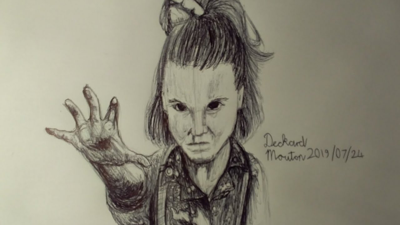 Drawing El / Eleven from Stranger Things - YouTube
