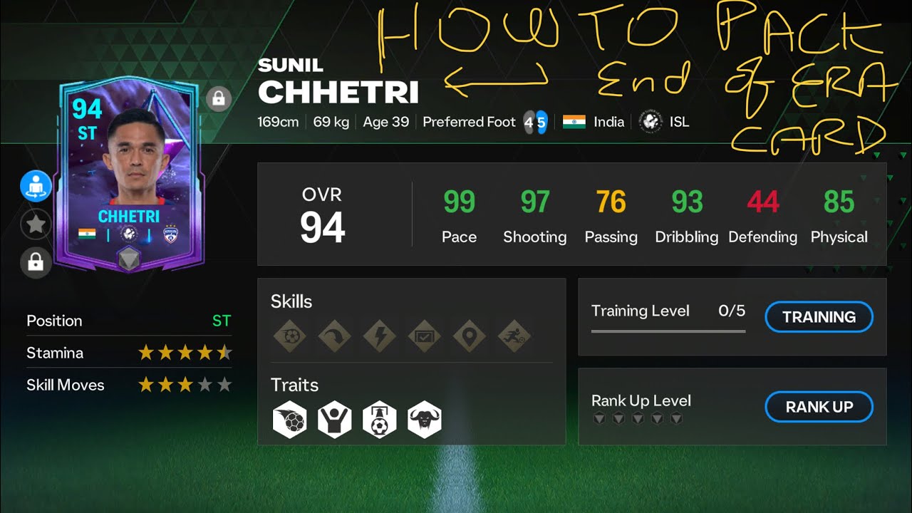How to get the GOAT of India 🇮🇳 football! End of Era card Sunil Chhetri! In EAFC MOBILE! - YouTube