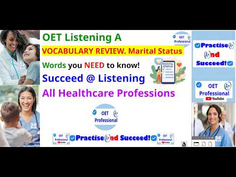 OET Listening A Vocabulary. Marital Status. FREE PDF