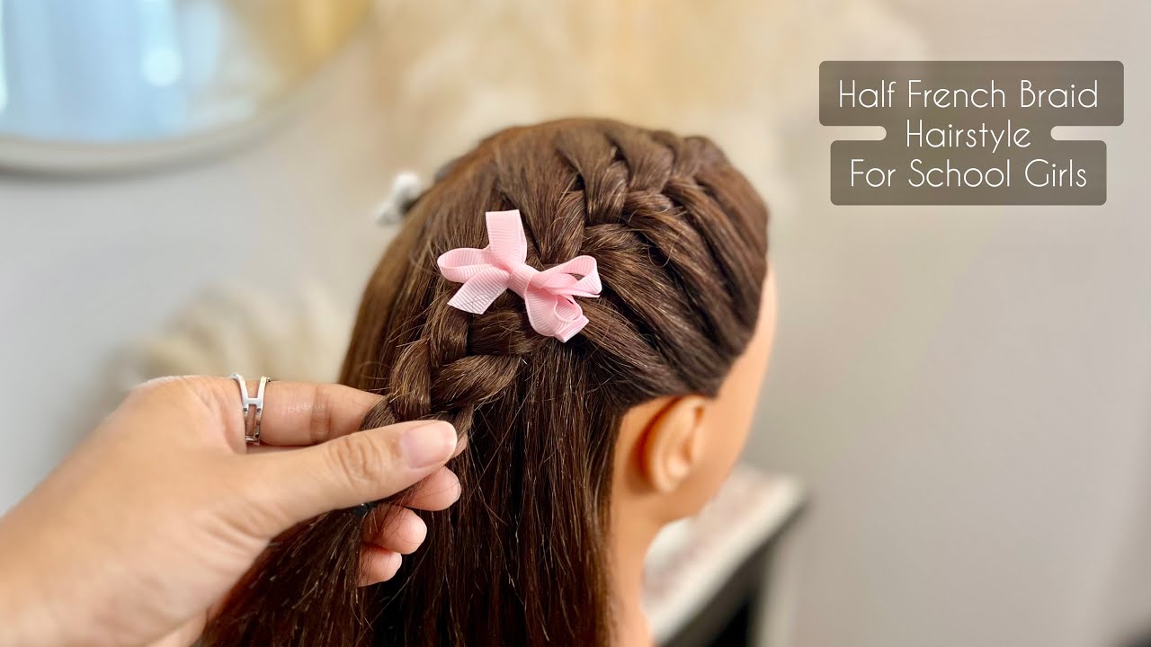 Easy Two Side Half French Braid Hairstyle for Beginners | French Braid ...