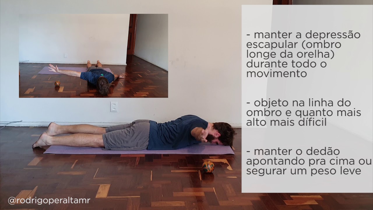 ABDUÇÃO DE OMBRO EM DECÚBITO VENTRAL - YouTube