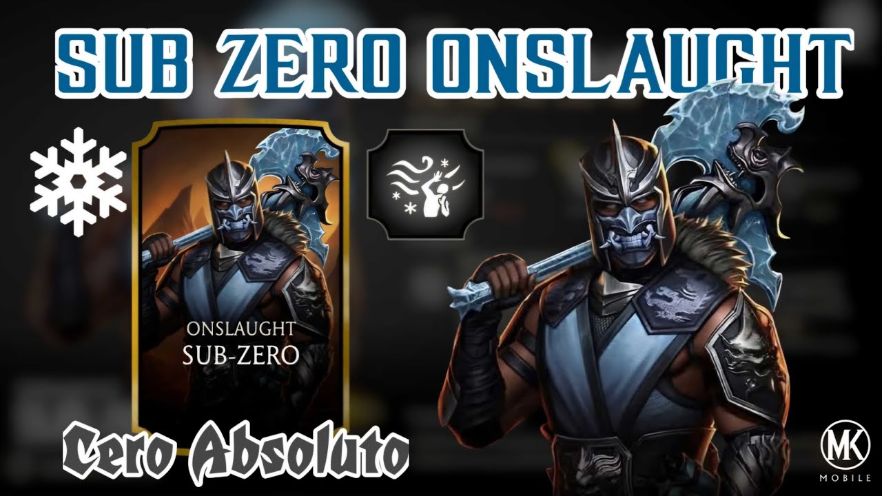 CERO ABSOLUTO! REVIEW SUB ZERO ONSLAUGTH | Mortal Kombat Mobile - YouTube