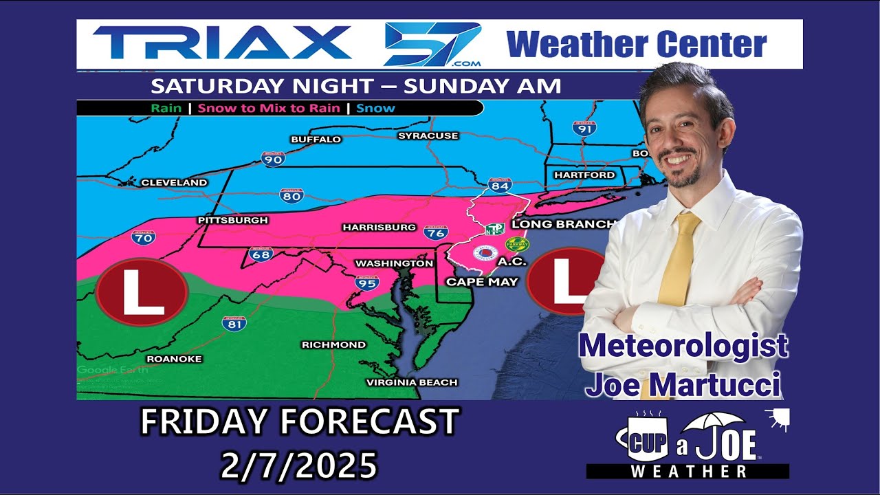 ANOTHER wintry mix this weekend | Friday, 2/6/2025 NJ Weather Forecast ...