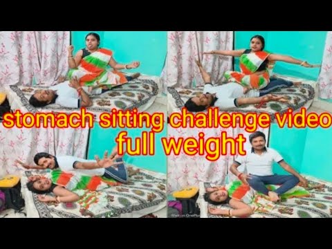 human chair sitting challenge husband-wife/face trampling challenge# ...