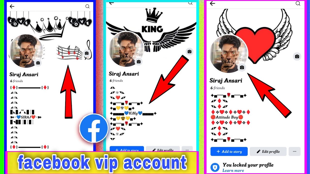 How to make stylish Profile on Facebook | Facebook vip Official Account ...