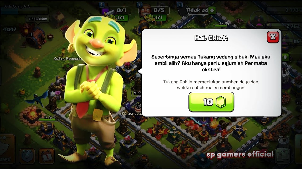 manfaat tukang goblin di game coc sangat membantu clash - YouTube