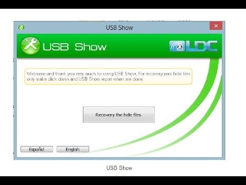 برنامج Usb show لإسترجاع الملفات الضائعة - YouTube