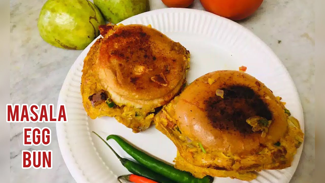 Masala egg bun recipe, street style egg bun masala, egg bun burger ...