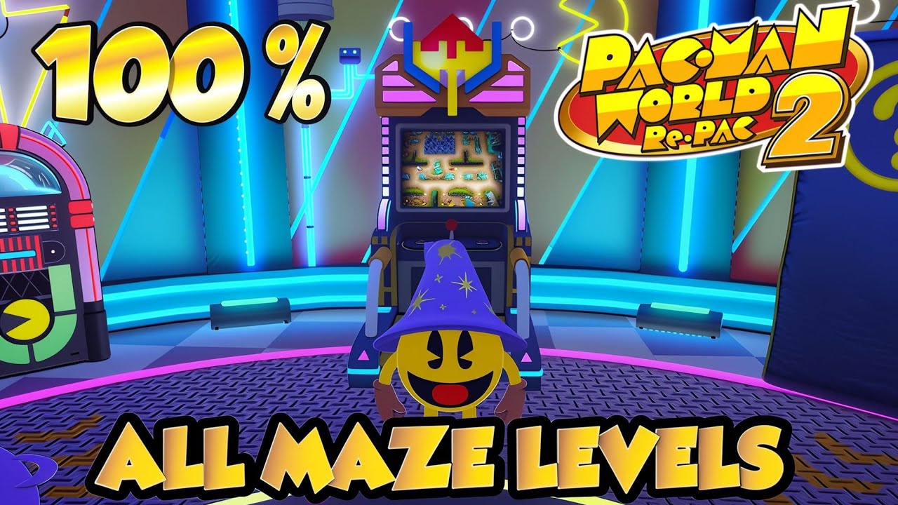 PAC-MAN WORLD 2 Re-PAC All Maze Levels 100% Guide | 1080p Full HD - YouTube