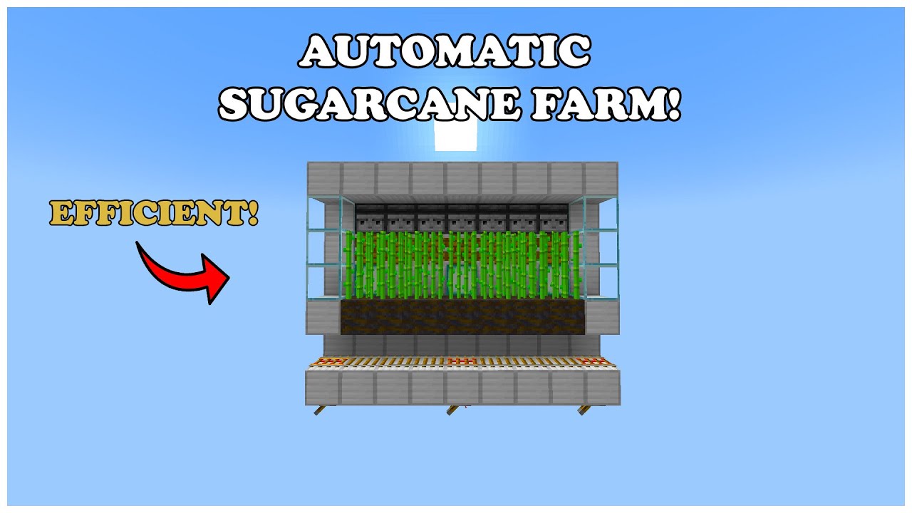 SIMPLE & EASY Automatic Sugarcane Farm Tutorial! | Minecraft Java 1.19 ...