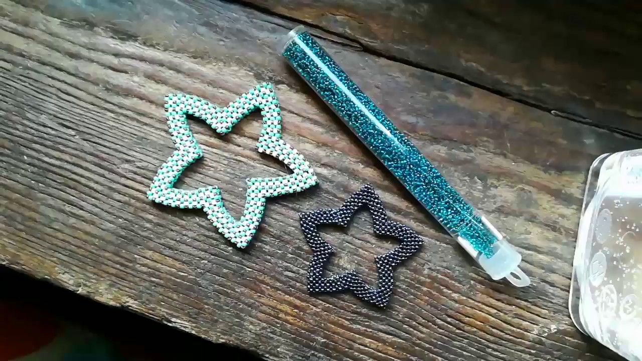 Different sizes of CRAW beaded stars - Cubic Right Angle Weave star ...