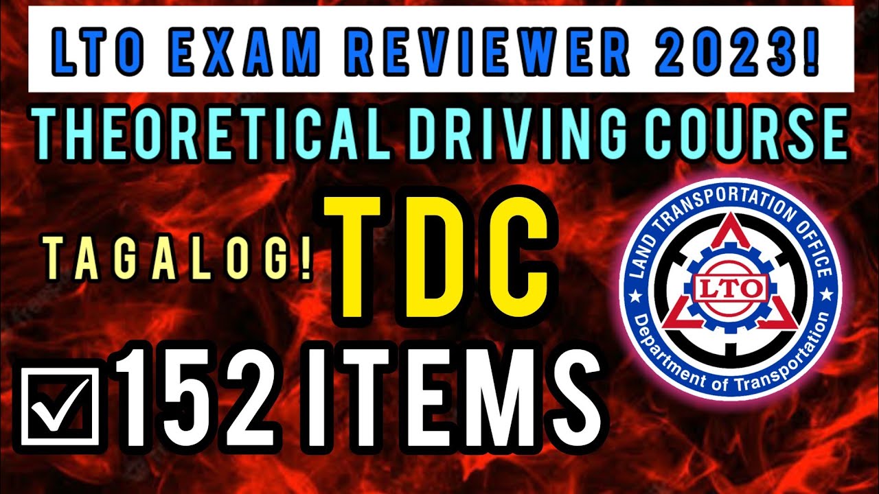 LTO TDC EXAM REVIEWER 2023! | STUDENT PERMIT 2023 |TAGALOG UPDATED ...