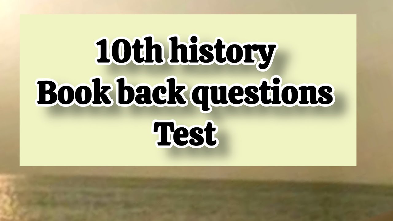 10th history | book back question answer | important | tnpsc | tnusrb ...