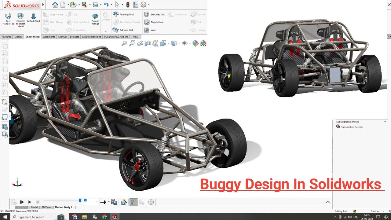 Solidworks Tutorials | Buggy Design In Solidworks | #solidworks | #autocad | #buggy - YouTube