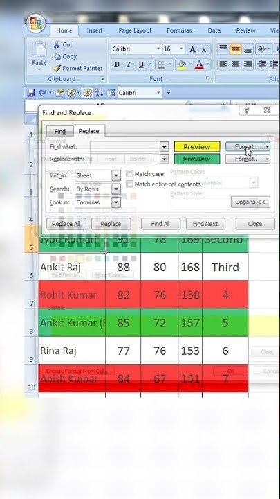 Shortcut To Replace Background Colour In Multiple Cells In Excel || Excel Tutorial #shorts # ...