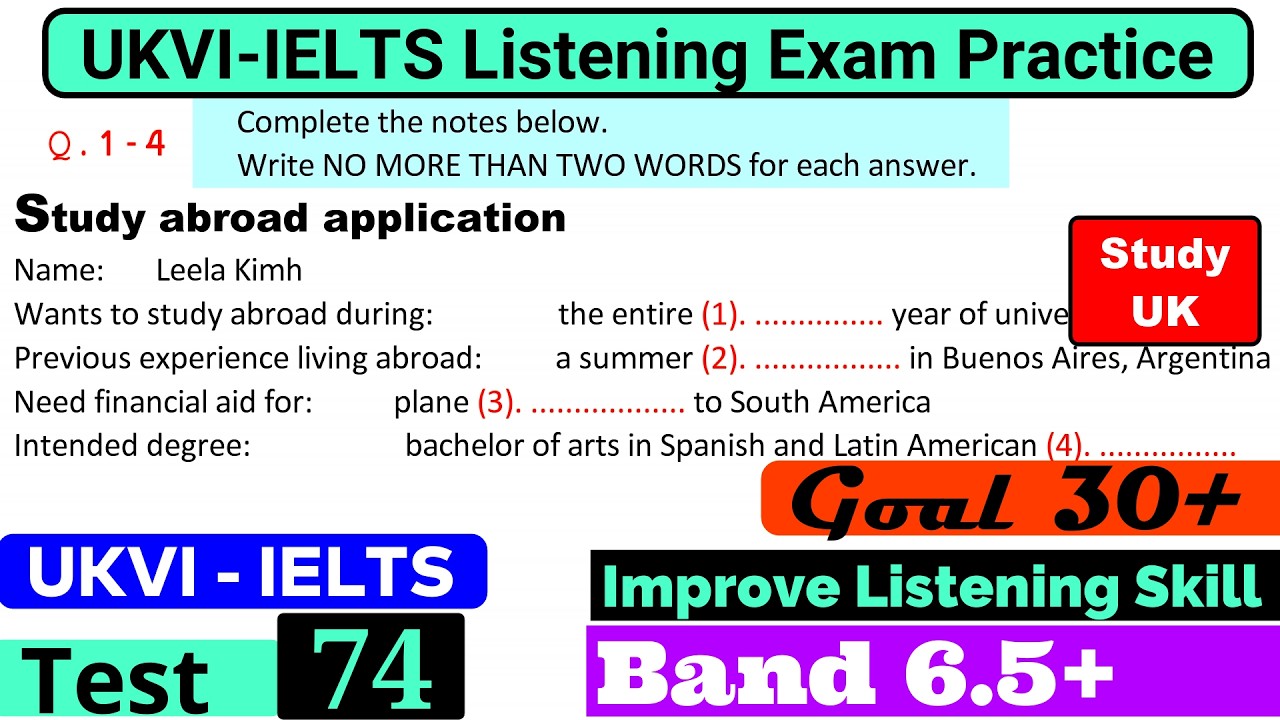 UKVI IELTS Listening Practice Test 2024 With Answers [ Test - 74 ...