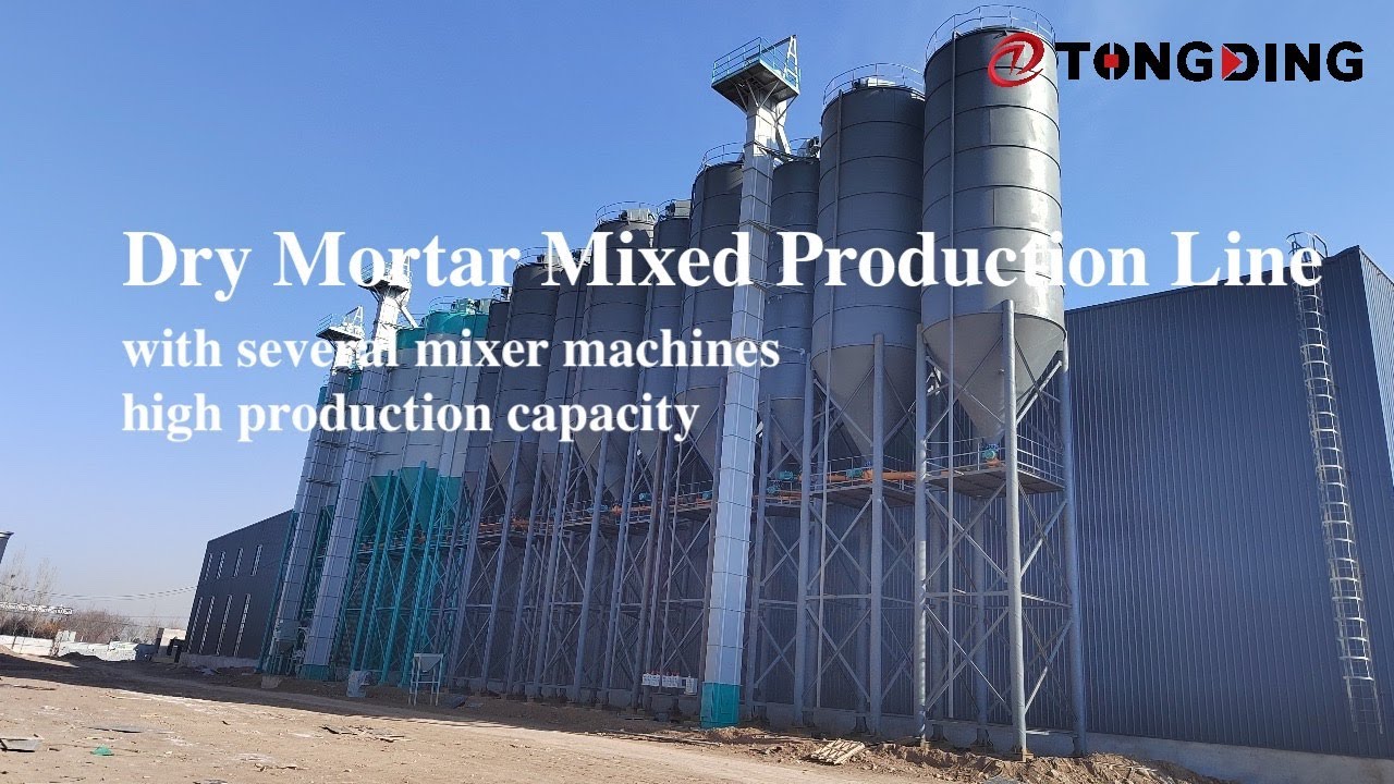 New Dry Mortar Mixed Production Line installing site - YouTube
