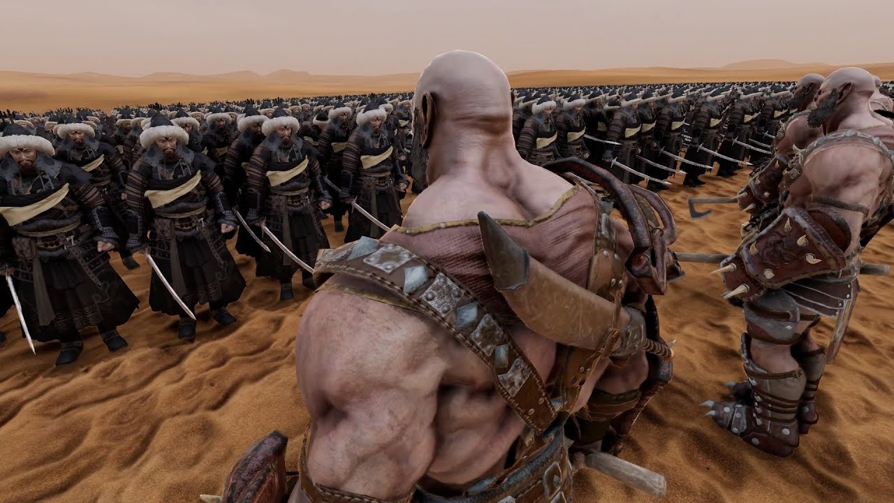 1000 Orcs VS 4000 Mongolians - Ultimate Epic Battle Simulator 2 - YouTube