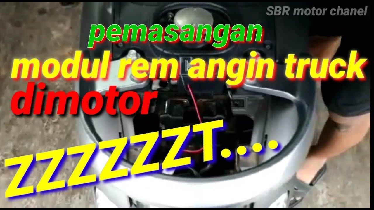 cara pasang modul rem,suara rem angin truk/bus dimotor - YouTube