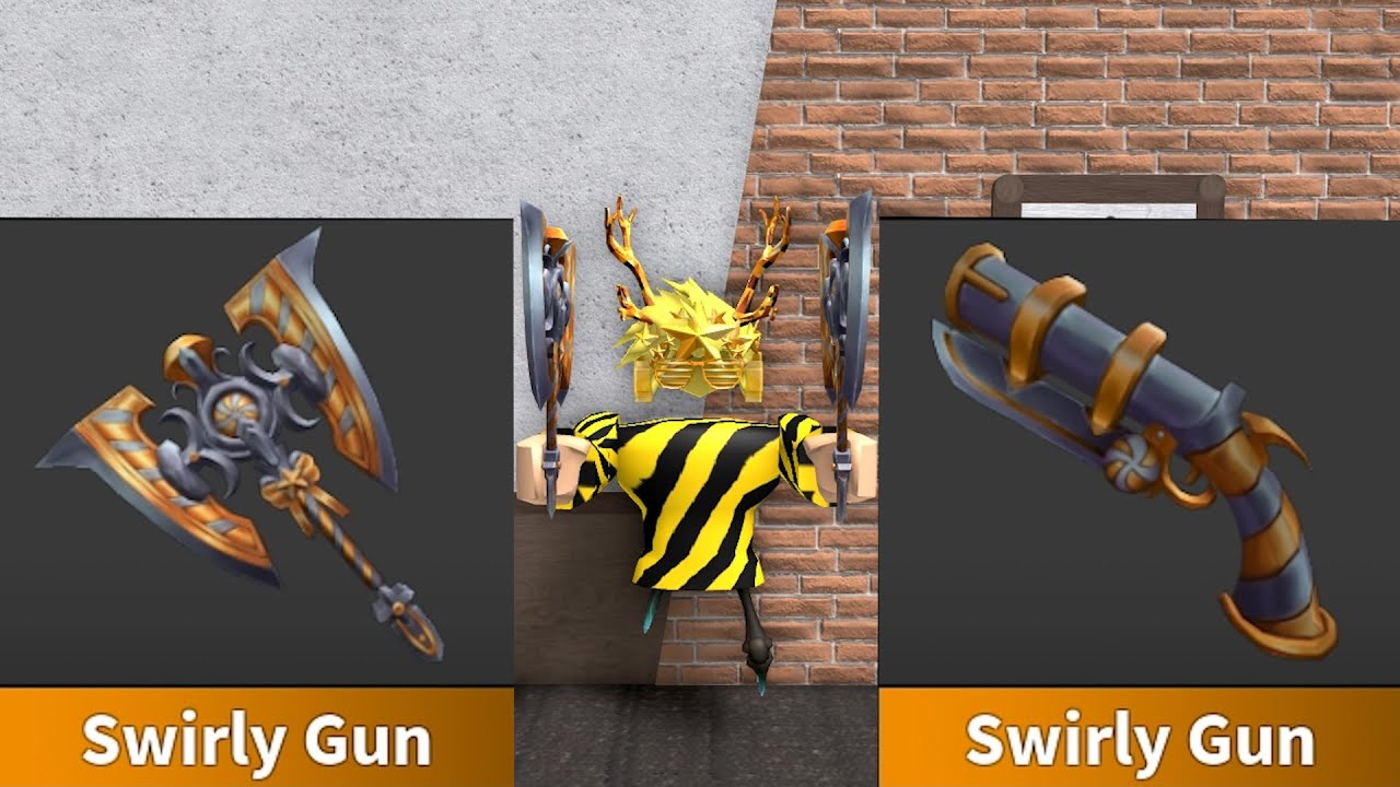 Gameplay with gold swirly set montage (roblox murder mystery 2) - YouTube