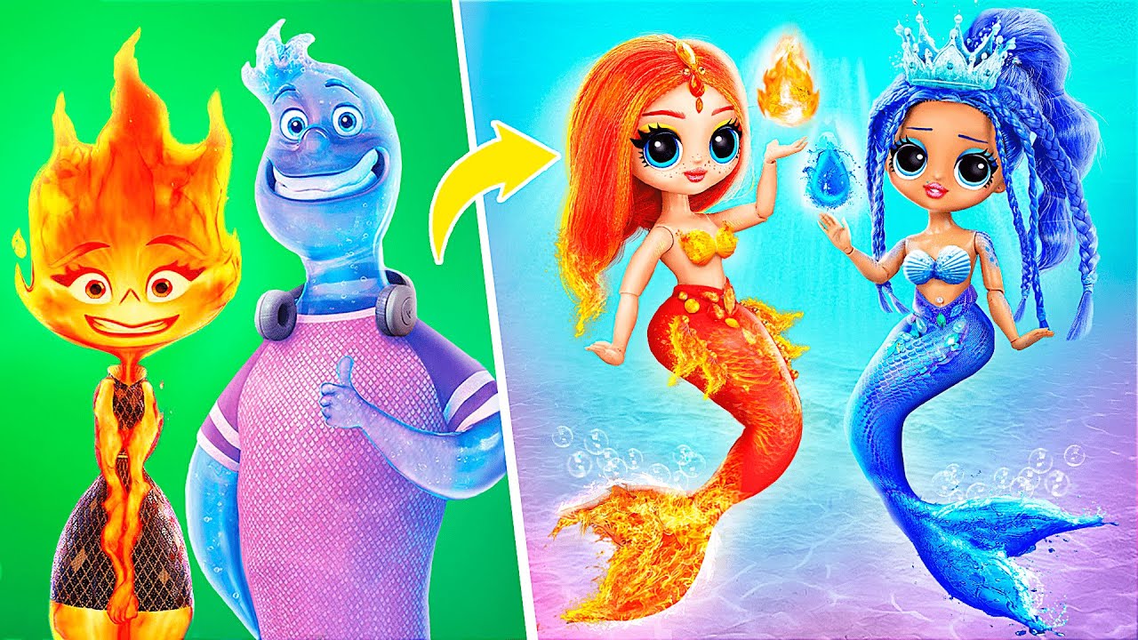 Four Mermaids Elements / 31 DIYs for LOL OMG - YouTube