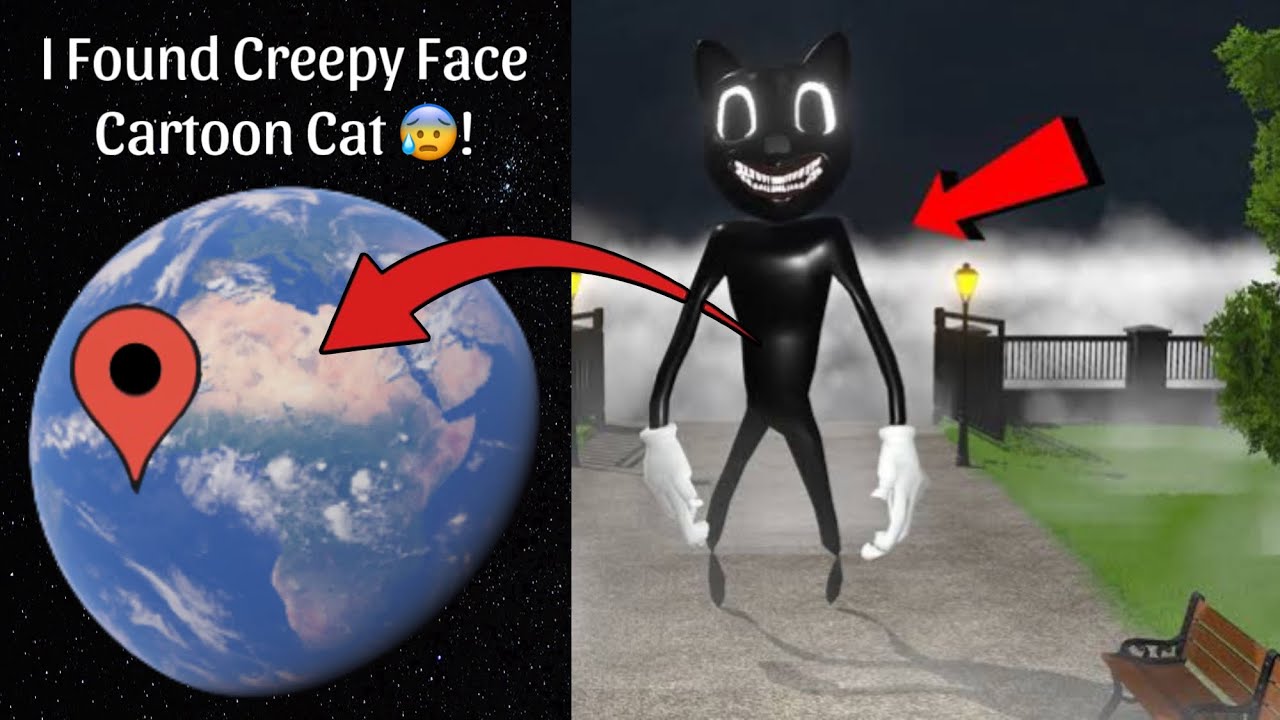 I Found Creepy Face Giant Cartoon Cat Caught On Google Maps and Google ...