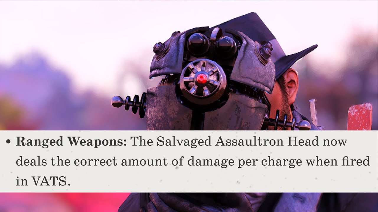 Salvaged Assaultron Head Fix Tested - Turtle's Lab - Fallout 76 - YouTube