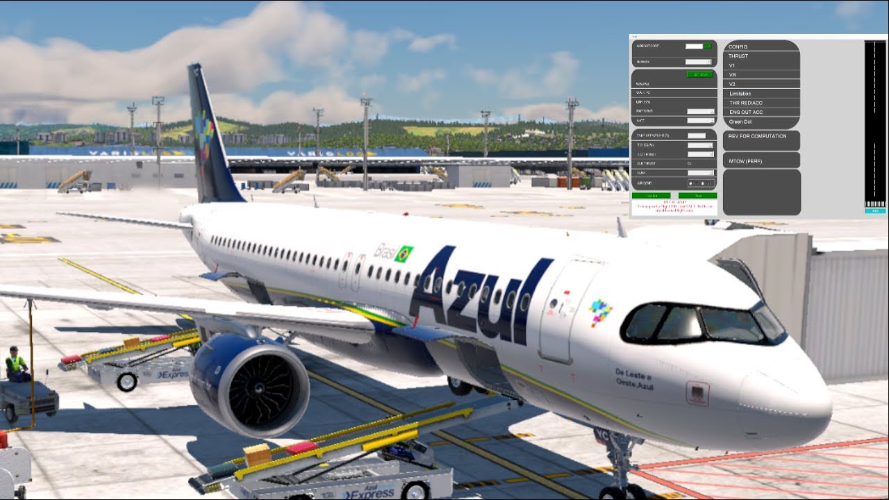 X-Plane 11 | NEW SIMSMART PERF CALCULATOR | GRU - CNF | Airbus A320NEO ...