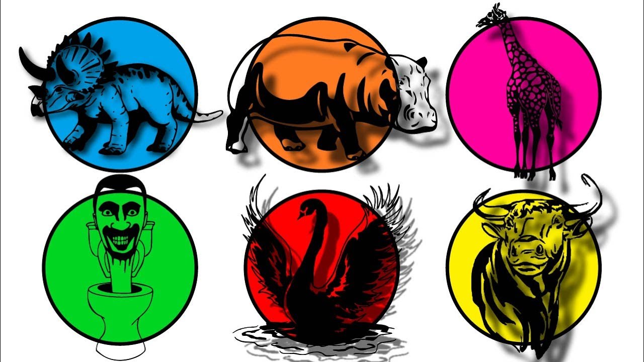 GTP Triceratops, Hippopotamus, Giraffe, Skibidi Toilet, Swan, Cow - YouTube