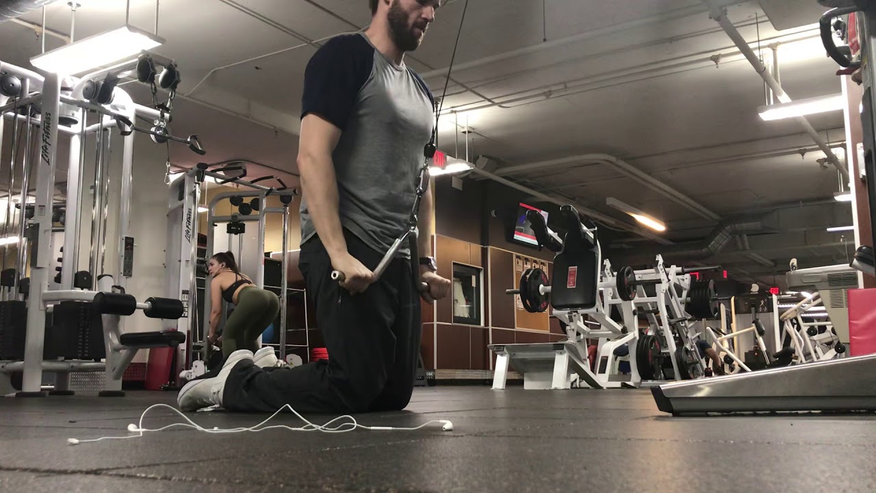 Tall Kneeling Straight Arm Pulldown - YouTube