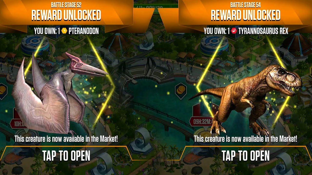 NEW UNLOCK TYRANNOSAURUS REX VS PTERANODON MAX X3 LEVEL 40 | HT GAME ...