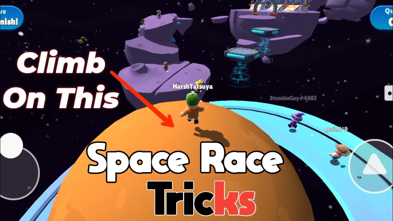 Stumble Guys Space Race Tricks | Stumble Guys All Maps Tips and Tricks ...